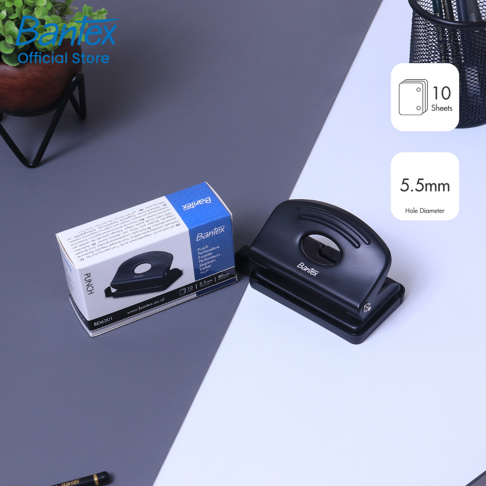 Bantex เครื่องเจาะรูเอกสาร ที่เจาะกระดาษ 2รู ที่เจาะรูเอกสาร อุปกรณ์ ...