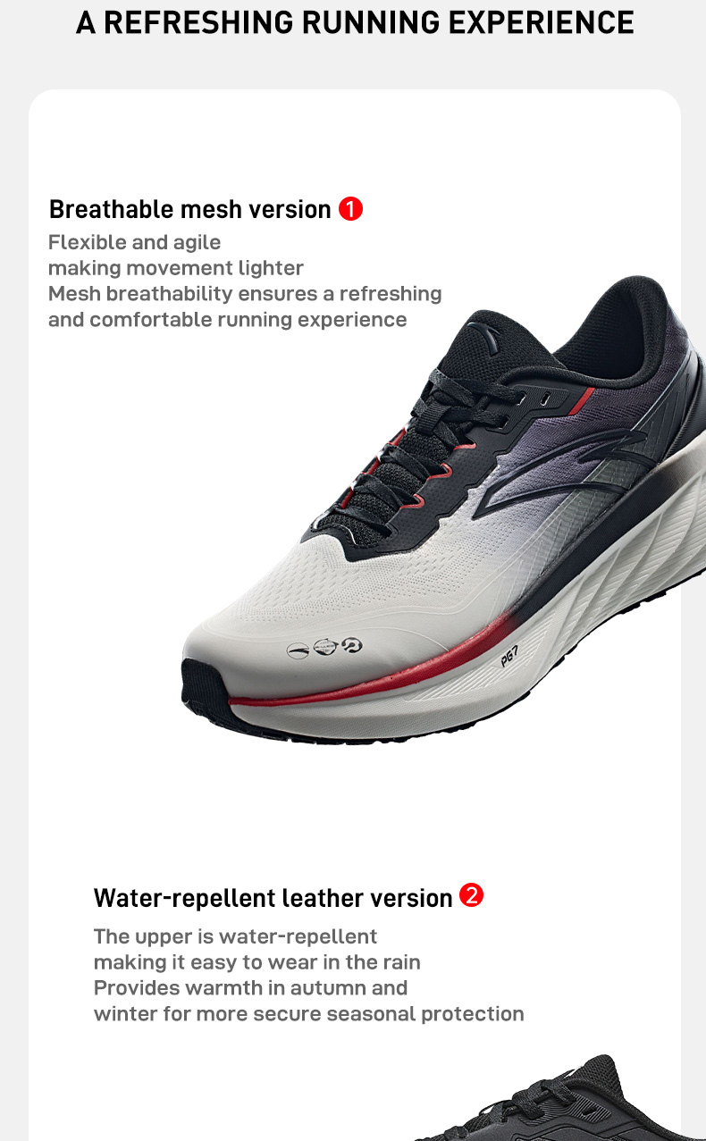 ANTA Float PG7 รองเท้าวิ่งเบาะสตรี 2E WideFoot รองเท้าผ้าใบกันน้ำ ...