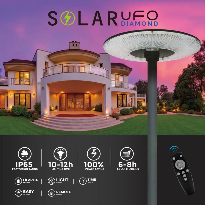 โคมไฟสนามSOLAR/UFO/DAIMOND3แสงขนาด1000W/2000W/3000W | Shopee Thailand