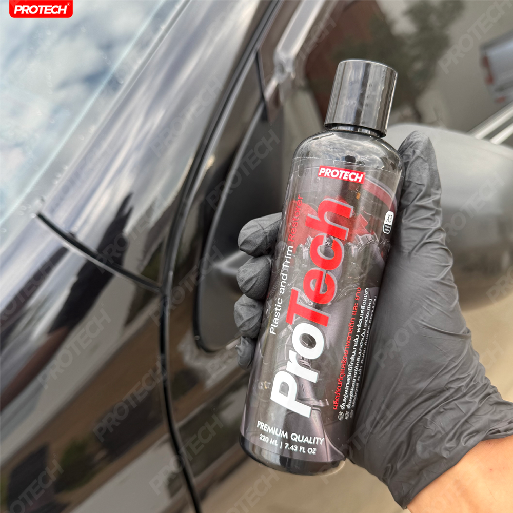 น้ำยาฟื้นฟูพลาสติก น้ำยาเคลือบพลาสติก ฟื้นฟูผิวยาง - PROTECH Plastic & Trim Restorer | Shopee ...