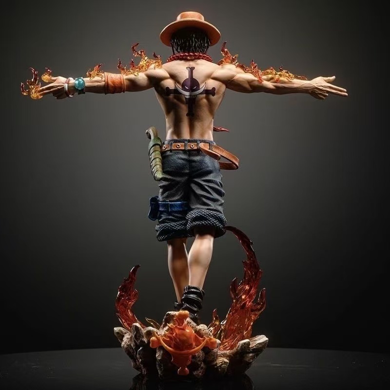 Lx โมเดลฟิกเกอร์ รูปปั้นวันพีช Ace Ace Back View Ace Universe Resonance ...