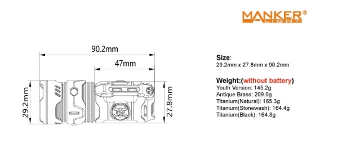 ไฟฉาย manker Mankerlight Timeback III | Shopee Thailand