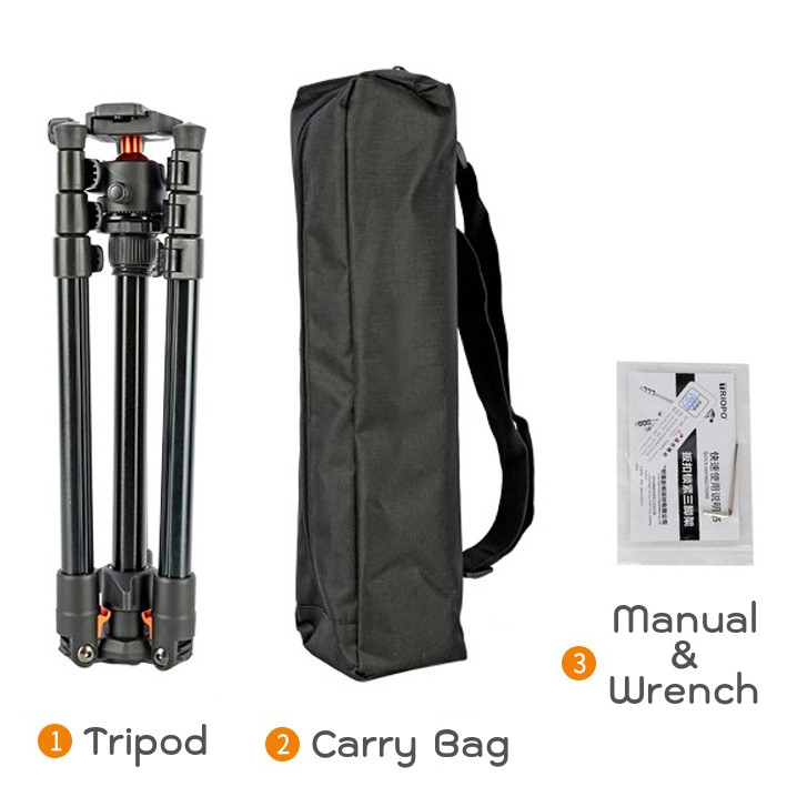 Triopo K268 Tripod with Ball Head ขาตั้งกล้อง หัวบอล น้ำหนัก 1.15 kg. ขนาดพับเก็บ 36 cm. สะดวก ...