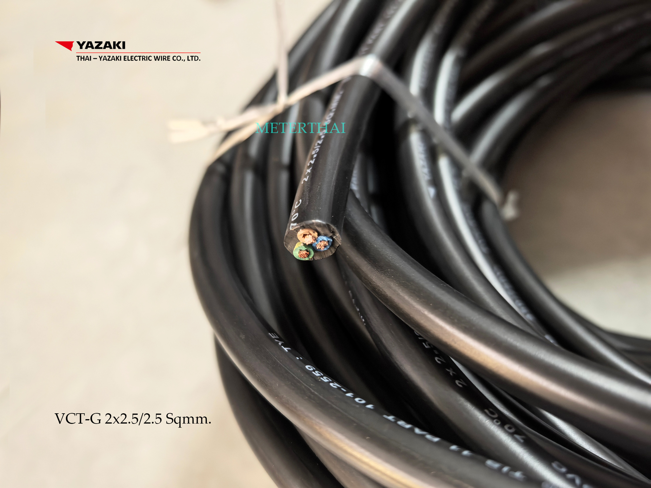THAI YAZAKI สายไฟ VCT-G 2x2.5/2.5 Sqmm.ขดละ 10 เมตร | Shopee Thailand