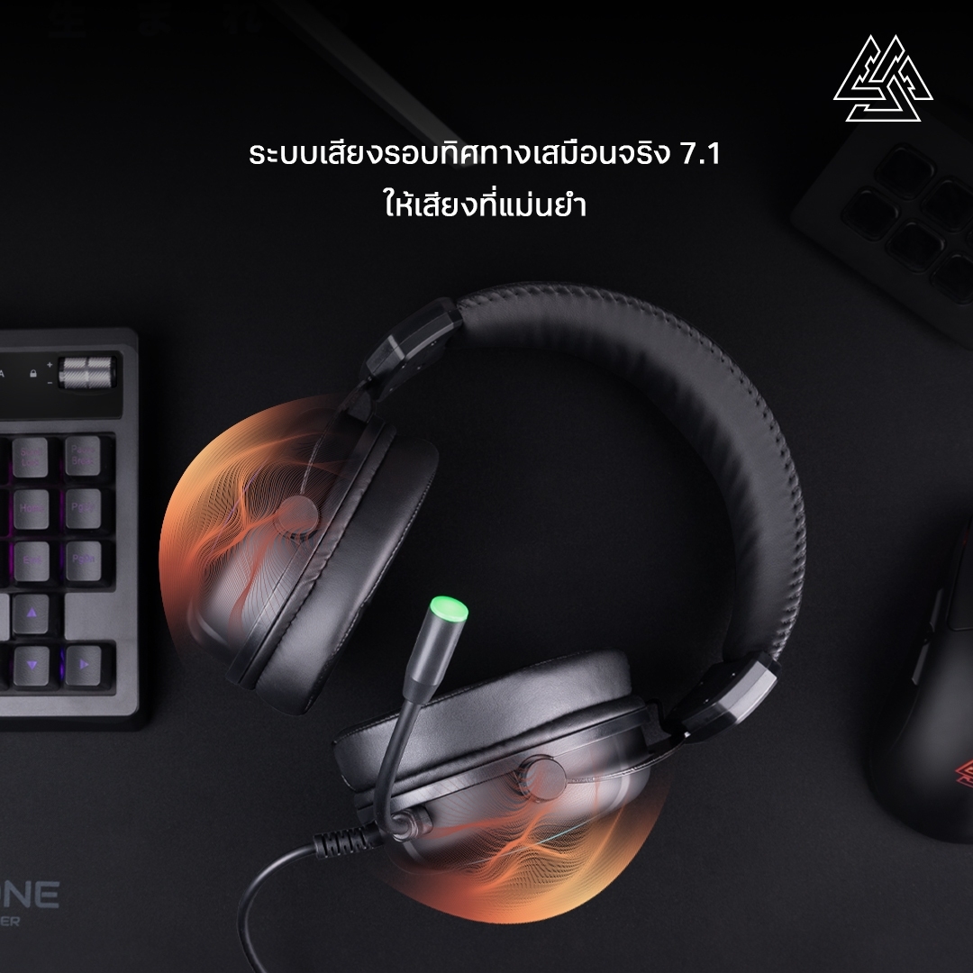 EGA TYPE H15 หูฟังเกมมิ่ง Gaming Headset เสียงเสมือน 7.1 เสียงรอบทิศทาง ...