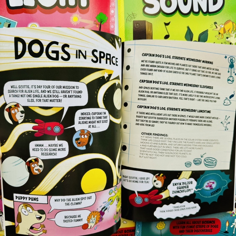 Dogs Do Science Light Living Things Sound Forces Materials 6 Books Set ...
