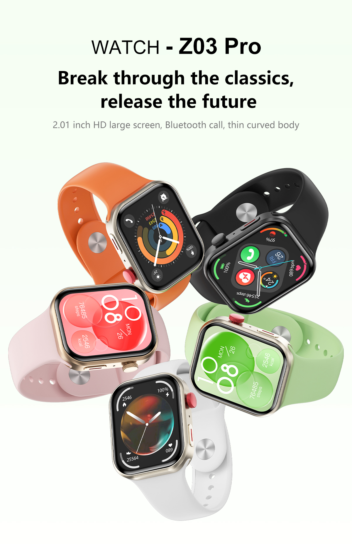 นาฬิกา Z03 Pro Smartwatch waterproof High quality texture รองรับภาษาไทย ...