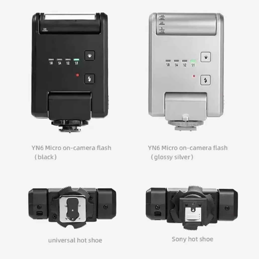 YONGNUO YN6 Micro Mini On-Camera Flash Light for Canon Nikon Sony Fuji ...