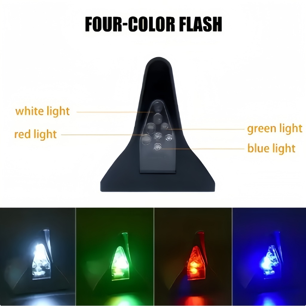 FORCE1 ไฟเตือนพลังงานแสงอาทิตย์ ไฟเสาอากาศ รูปครีบฉลาม LED Auto หลังคา ...