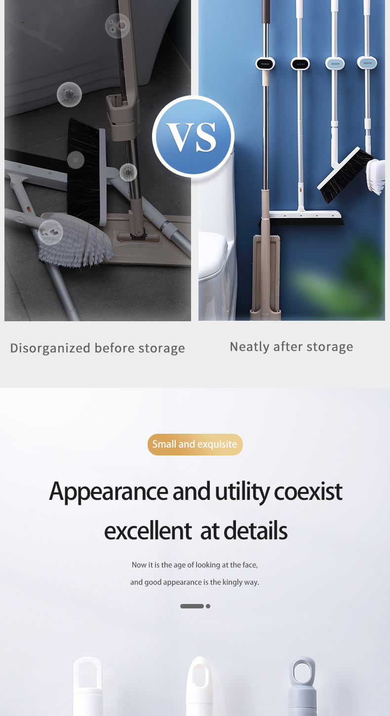 [พร้อมส่ง]Ecoco ที่แขวนไม้กวาดติดผนัง ไม่ต้องเจาะ ที่เก็บไม้กวาด ติดง่าย ที่แขวนไม้ถูพื้น E2001 ...