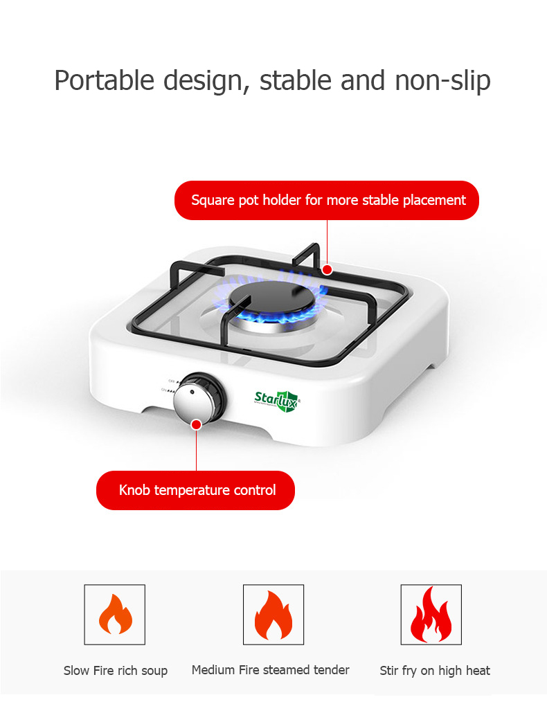 [European gas stove]เตาแก๊ส เตาแก๊สหัวเดี่ยว เตาแก๊สพกพา รุ่นSGS-6001 ...