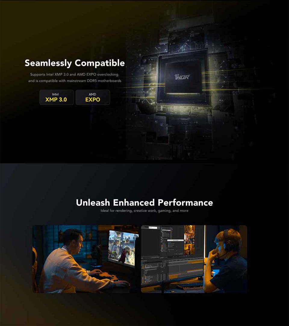 32GB (16GBx2) DDR5 6000MHz RAM (หน่วยความจำ) LEXAR THOR OC DDR5 (AMD ...