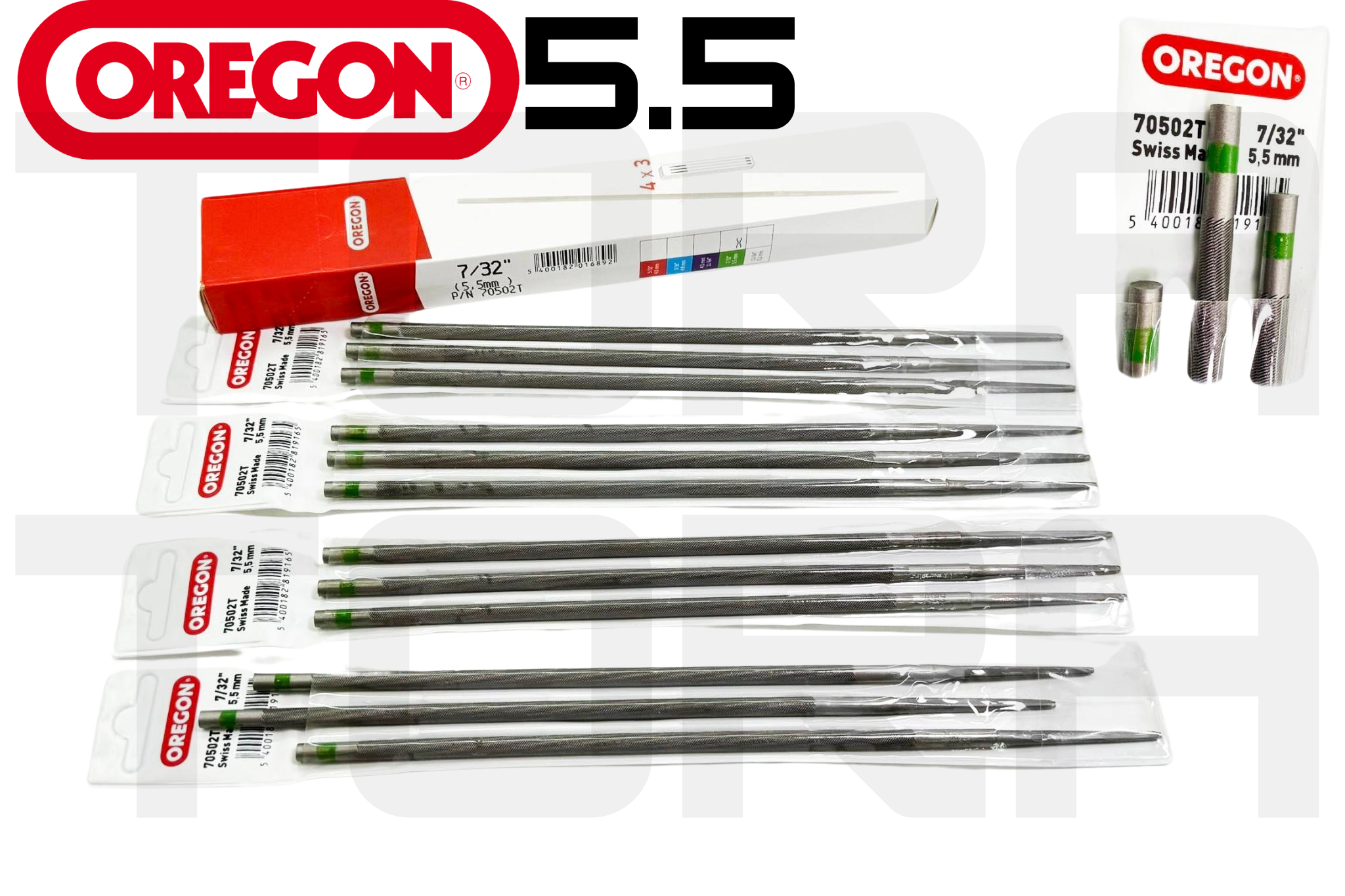 ตะไบเลื่อย OREGON(1กล่อง/12ชิ้น )[แท้][ส่งไว] ขนาด4.0มม,4.8มม,5.5มม ...