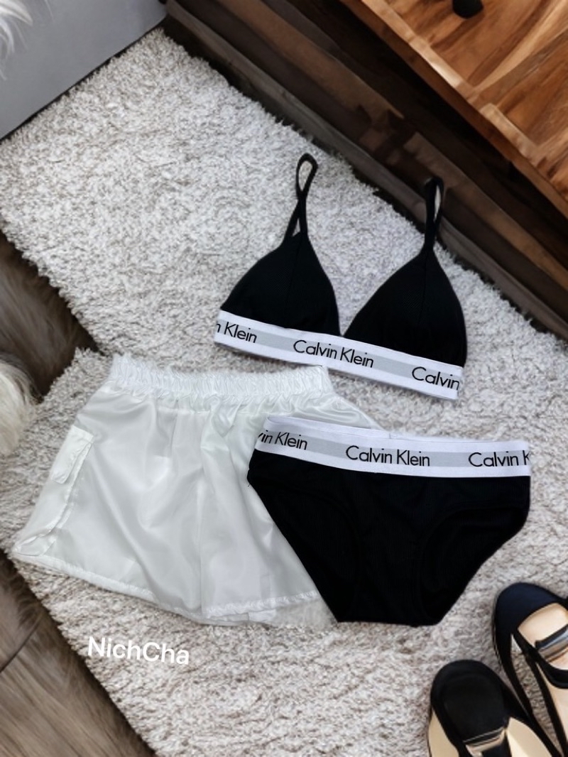 Phapassz - Set3ชิ้น บราขอบยาง (มีฟอง)กก.ใน เอวยาง กก.ขาสั้น ผ้าร่ม #Nicha | Shopee Thailand