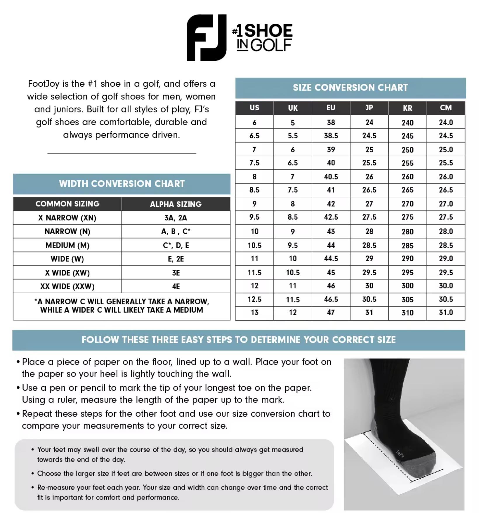 FJ ProLite Extra Wide // รองเท้ากอล์ฟฟุตจอย // 56922 | Shopee Thailand