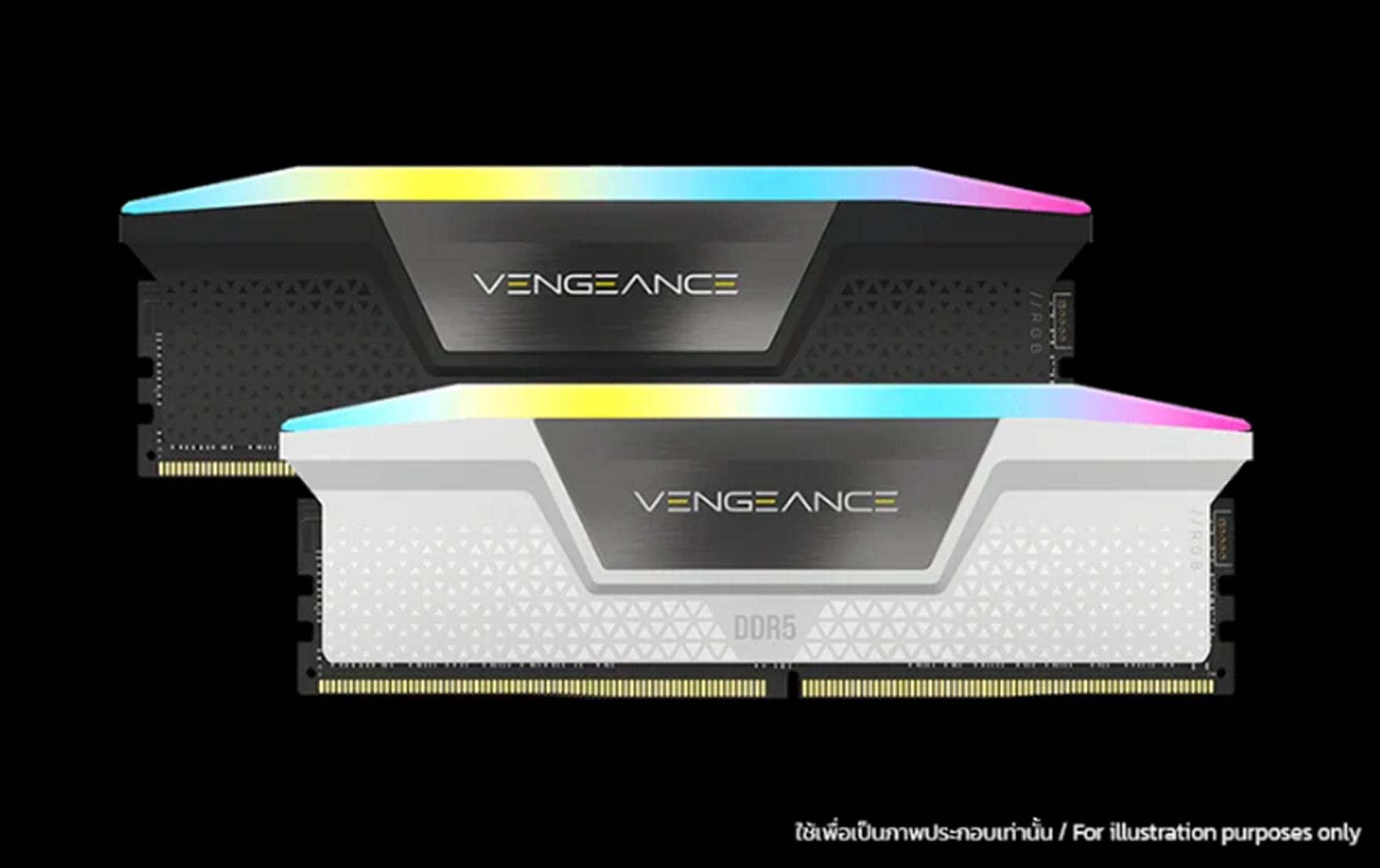 32GB (16GBx2) DDR5 6000MHz RAM (หน่วยความจำ) CORSAIR VENGEANCE RGB DDR5 ...