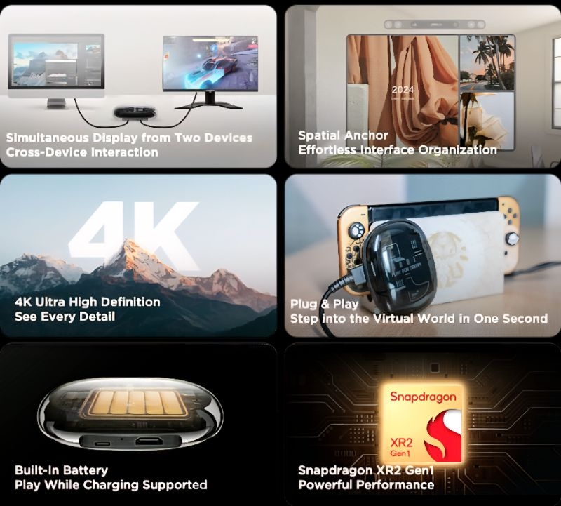 Play for Dream MR แว่น VR True 8K Micro-OLED Screen | 1,000-inch Cinema-Level Display ...