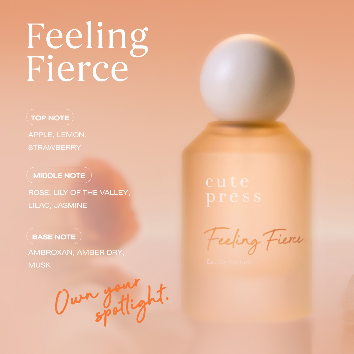 CUTE PRESS FEELING FIERCE EAU DE PARFUM 50 ml กลิ่นหอมเปล่งประกาย ทุก ...