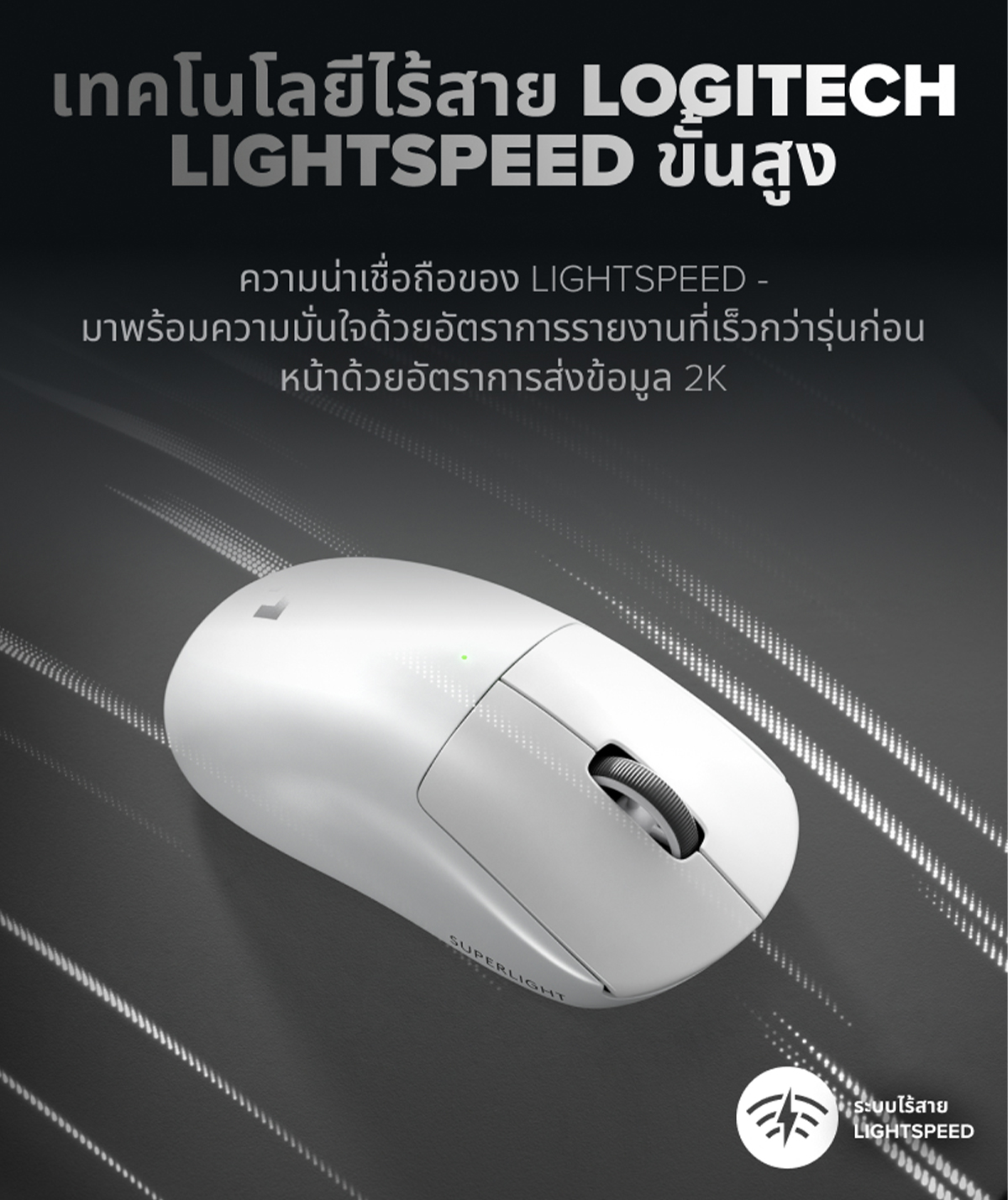 Logitech G PRO X SUPERLIGHT 2 LIGHTFORCE Gaming Mouse (เมาส์เกมมิ่งไร้ ...