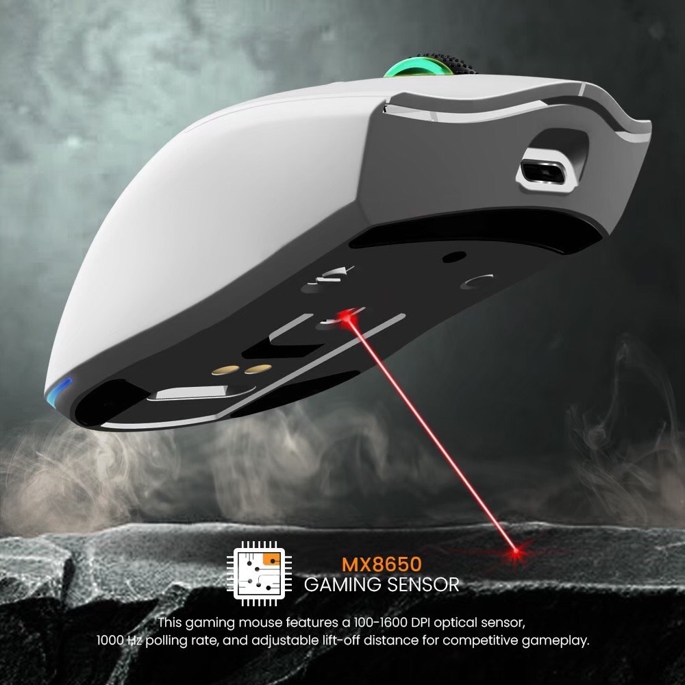 Neolution Sphere เมาส์ไร้สาย มีแท่นชาร์จ RGB 2.4Ghz/Bluetooth Gaming ...