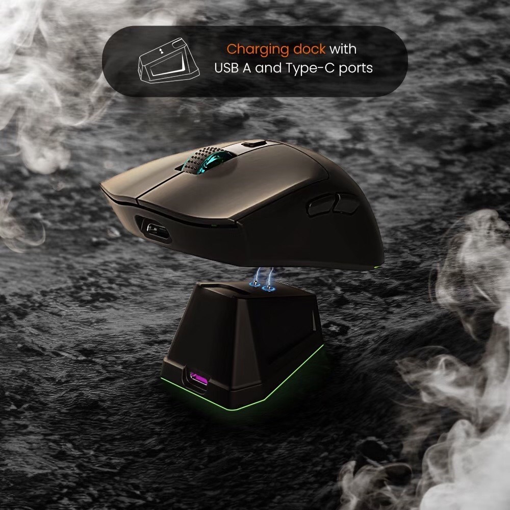 Neolution Sphere เมาส์ไร้สาย มีแท่นชาร์จ RGB 2.4Ghz/Bluetooth Gaming ...