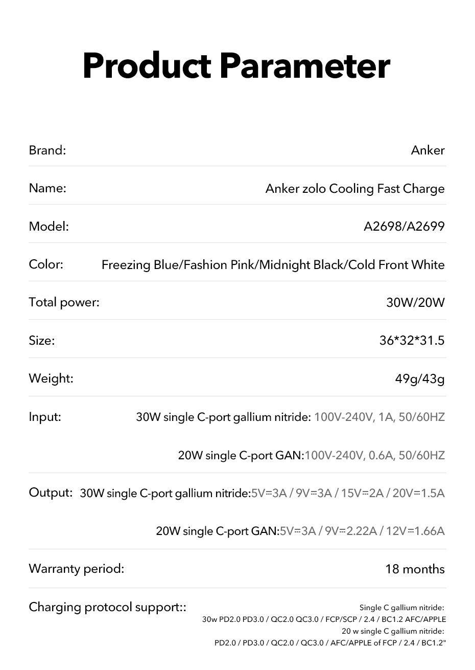 ANKER 30w express charge USB - c express charge ปลั๊กพับที่มีน้ําหนัก ...