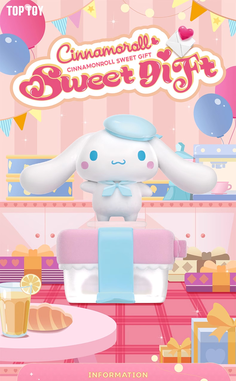 【8 Blind Boxes】TOPTOY x Cinnamoroll Sweet Gift Series Blind Box Figure ...