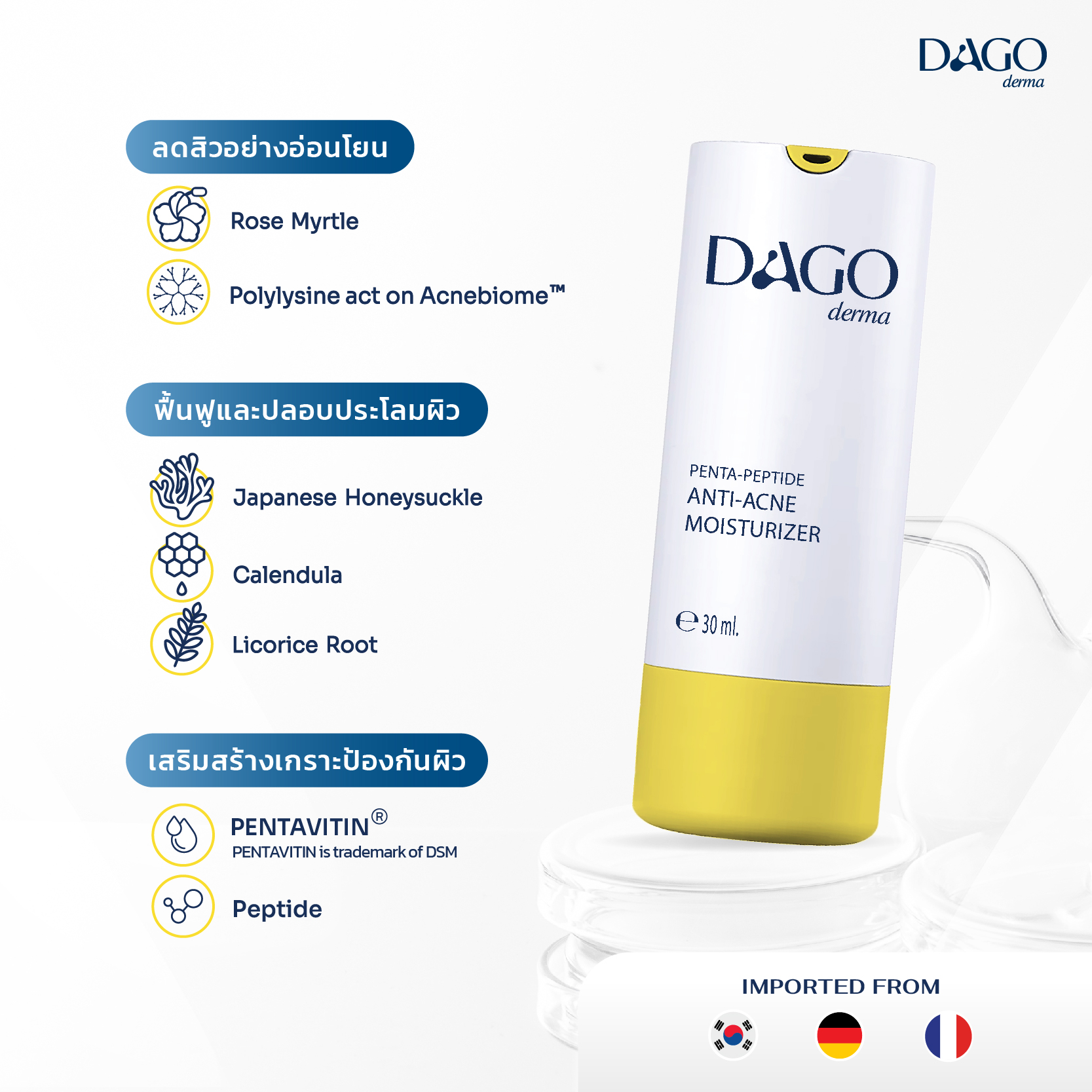 [Set 2 ชิ้น] มอยเจอร์ไรเซอร์ คุมมัน Dagoderma ลดรอยสิว ชุ่มชื้นยาวนาน ...