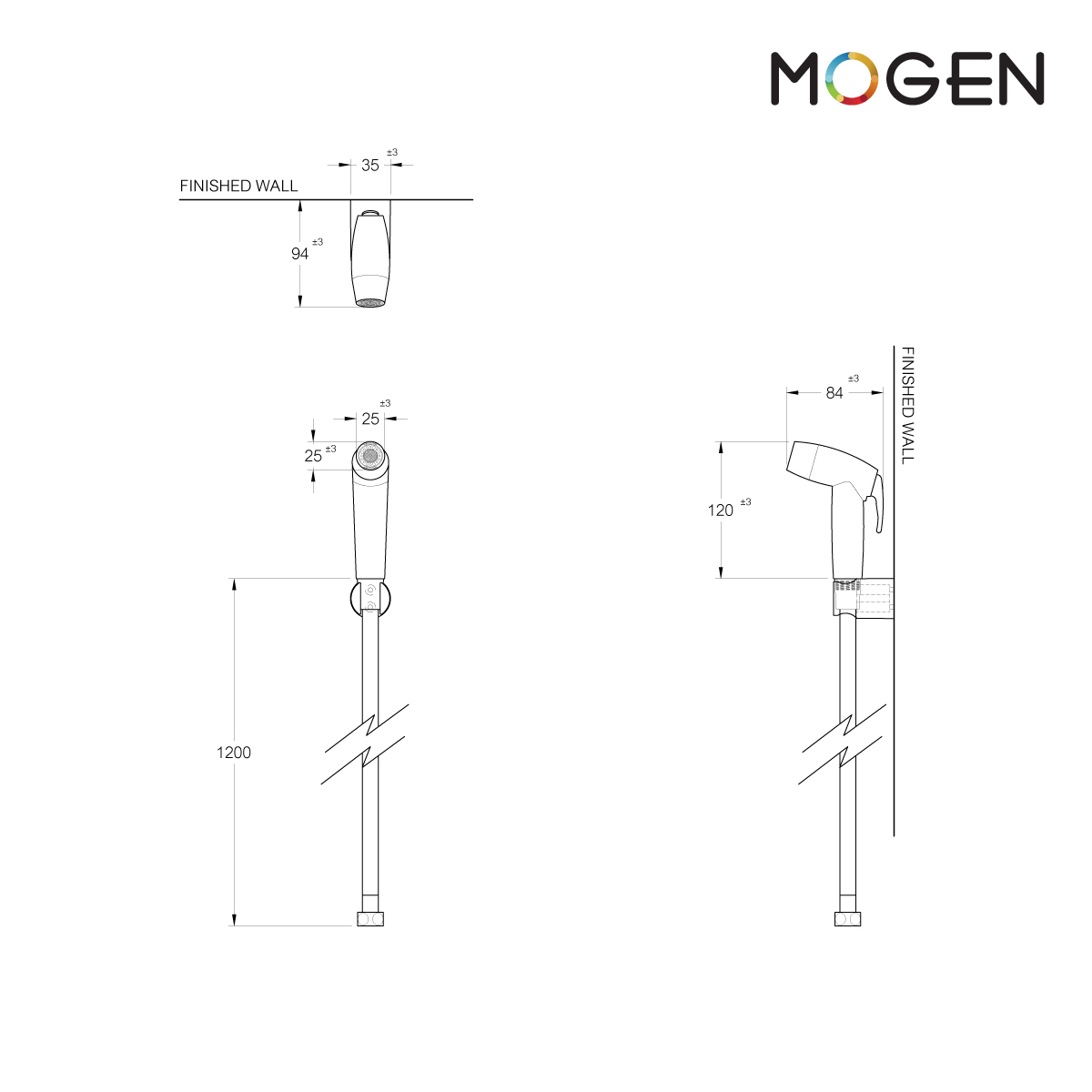 MOGEN สายฉีดชำระ 2 ฟังก์ชั่น รุ่น RS07 สีโครเมียม | Shopee Thailand