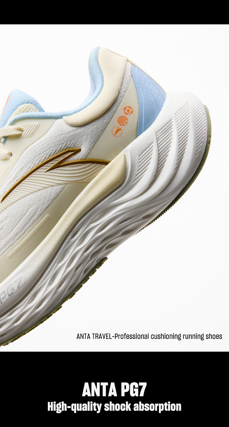 ANTA Travel PG7 รองเท้าวิ่งหุ้มเบาะสำหรับผู้หญิง 2E WideFoot รองเท้ากีฬา 1224C5546 Official ...