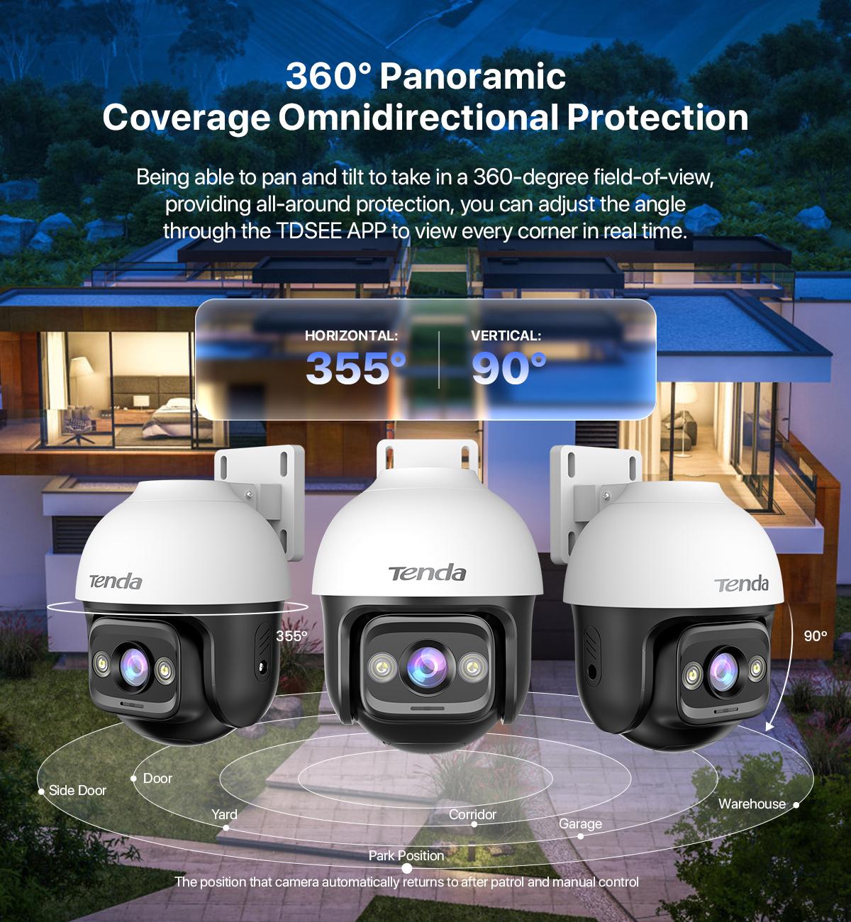 Tenda CH3 กล้องวงจร 3MP WiFi IP Camera Outdoor 2K กล้องไร้สาย Smart ...