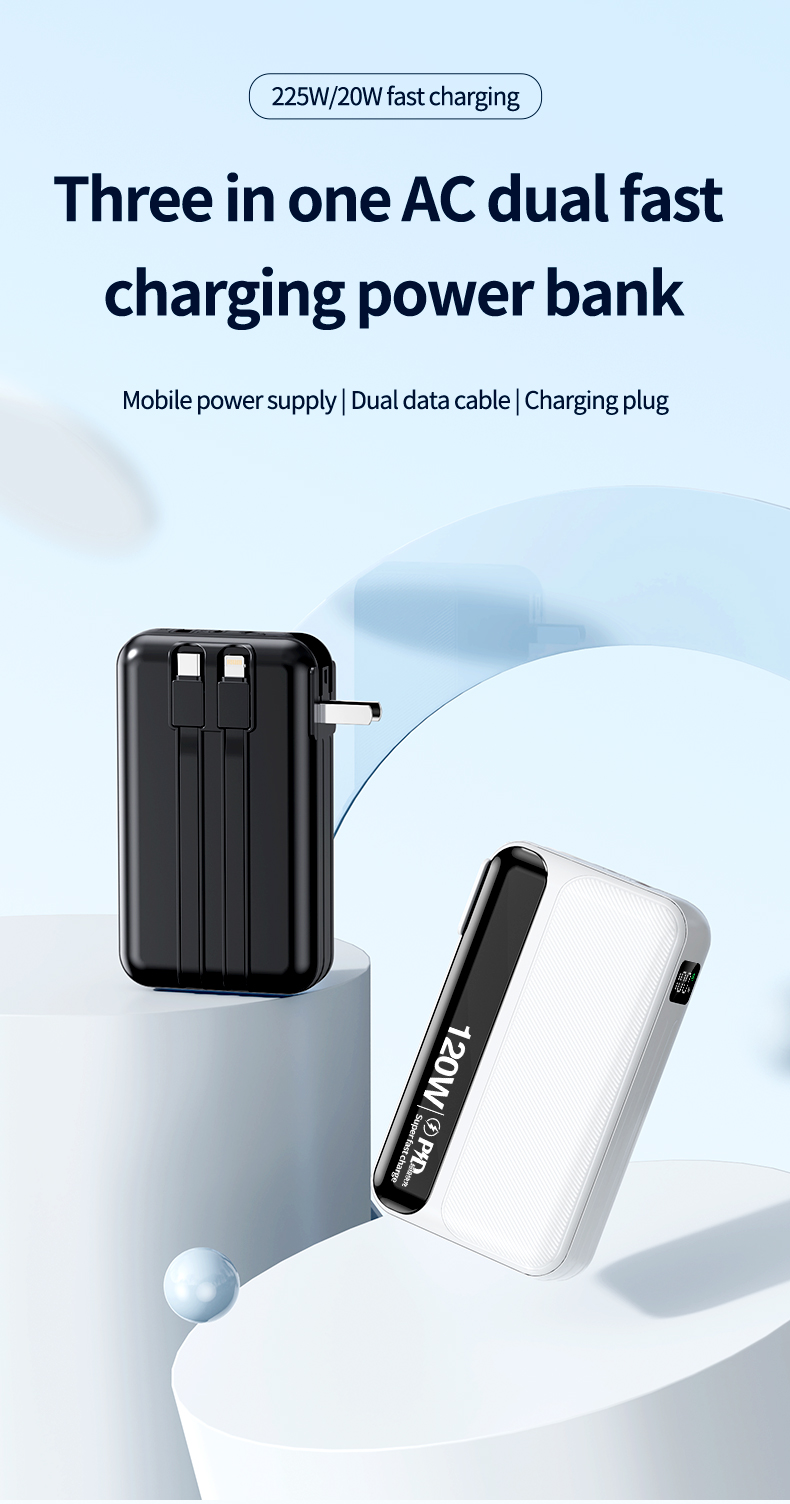 BINGO PowerBank Y341 ความจุ 20000 mAh 22.5W แบตสำรอง ชาร์จไว มีสายชาร์จและปลั๊กในตัว | Shopee ...
