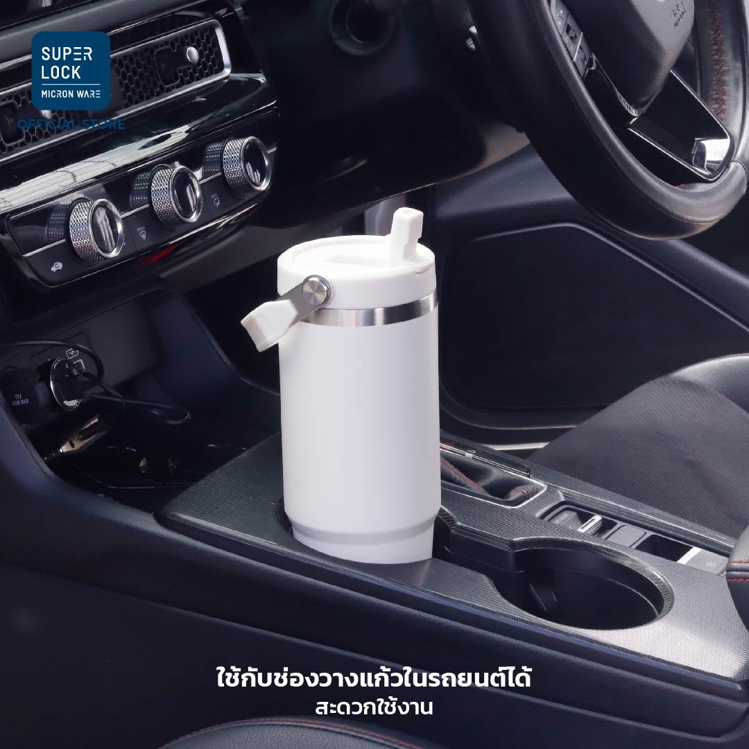 Super Lock แก้วน้ำเก็บความเย็น แก้วกาแฟ กระบอกสแตนเลส 304 แก้วน้ำเก็บอุณหภูมิขนาด 600,880ML ...