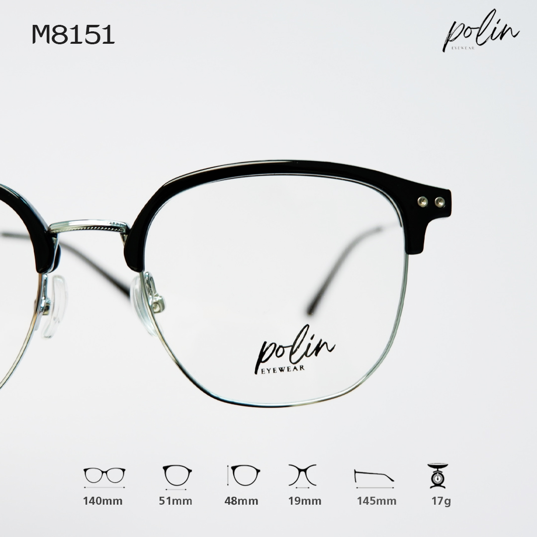 Polin กรอบแว่นสายตา รุ่น M8151 เนื้อวัสดุเบต้าไทเทเนี่นม ยืดหยุ่น ไม่ ...