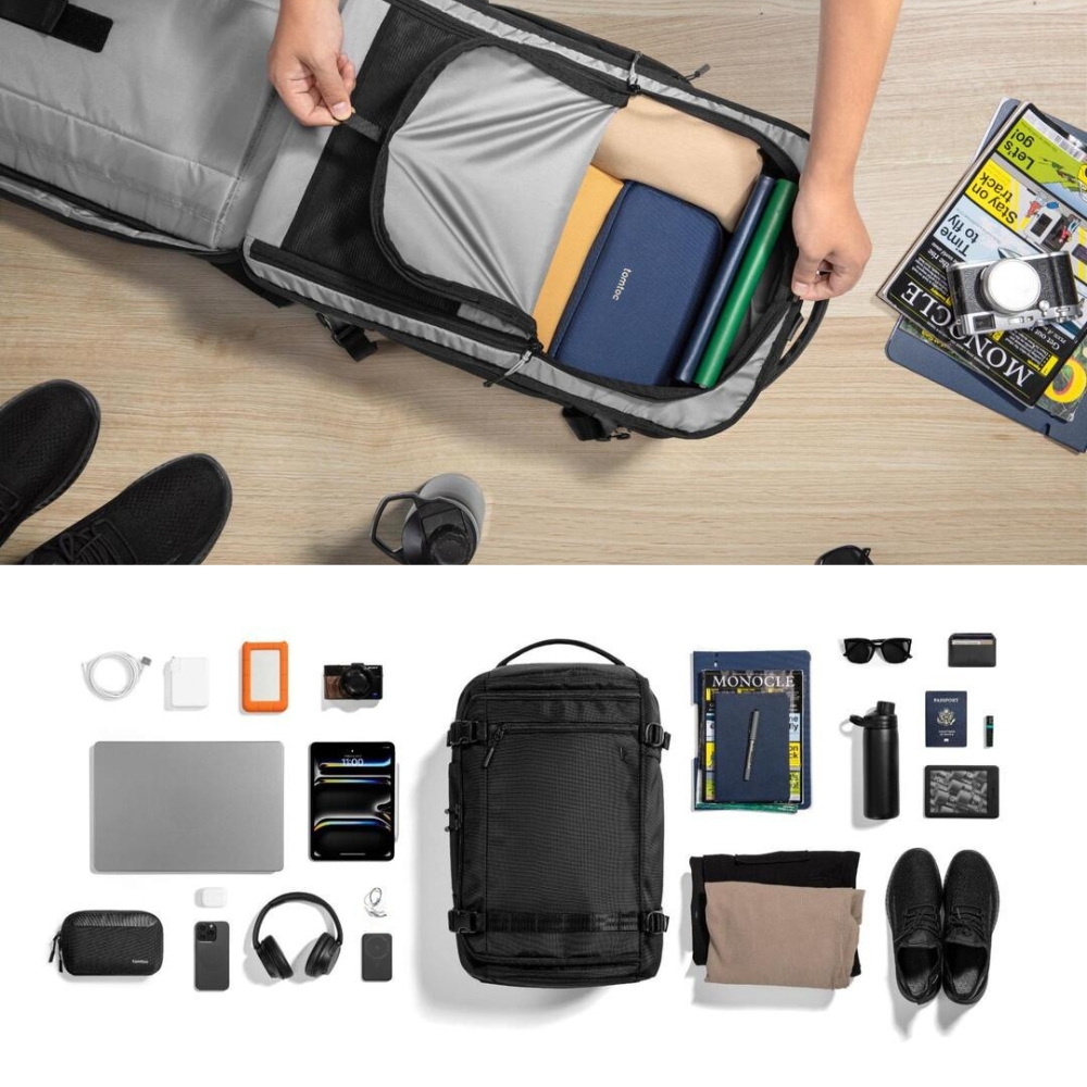 Tomtoc Navigator-T67 Travel Laptop Backpack กระเป๋าเป้สะพายหลัง ความจุ 38L สำหรับการเดินทาง 2-4 ...