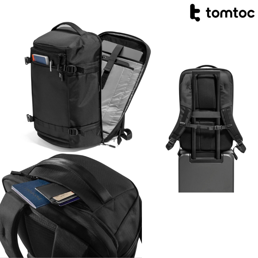 Tomtoc Navigator-T67 Travel Laptop Backpack กระเป๋าเป้สะพายหลัง ความจุ 38L สำหรับการเดินทาง 2-4 ...