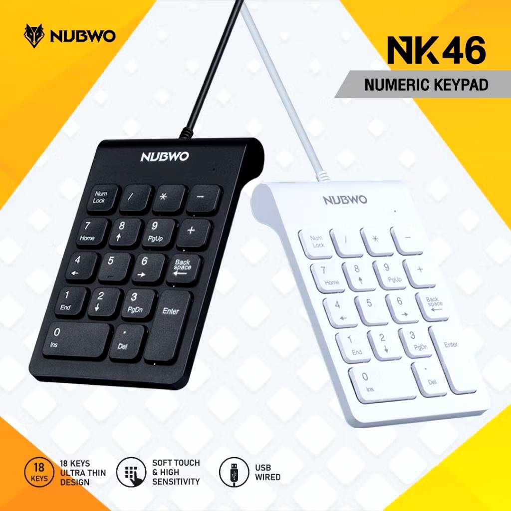 NUBWO Numpad Numeric Keypad คีย์บอร์ด แป้นตัวเลข แป้นพิมพ์ตัวเลข NK46 ...