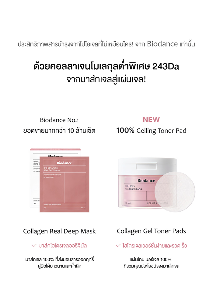 BIODANCE Collagen Gel Toner Pads 140g (60 pads) | Shopee Thailand