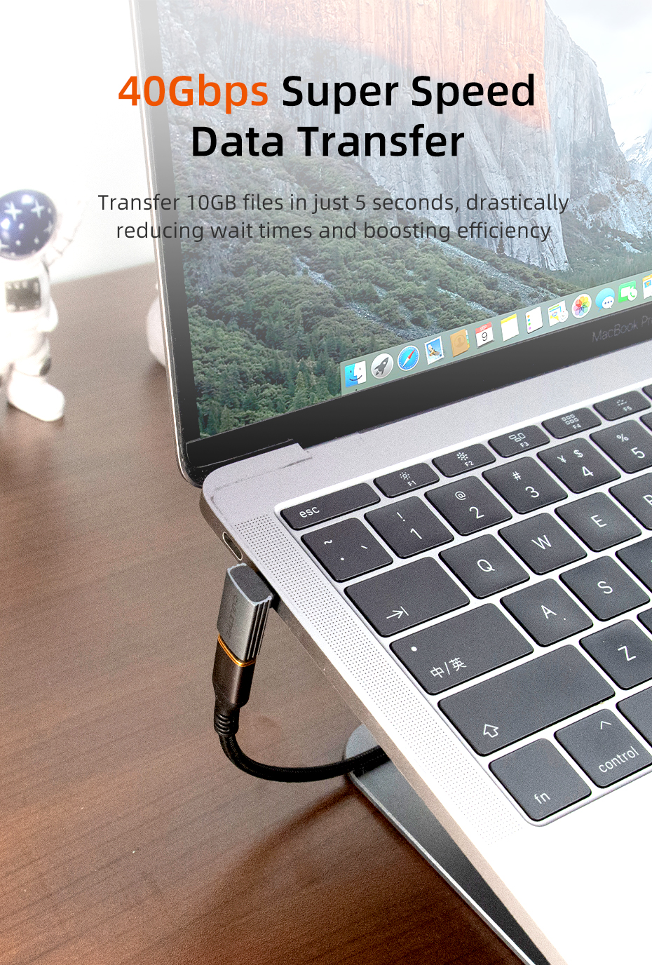 Cabletime USB4 USB C OTG Adapter 240W 40Gbp 8K อะแดปเตอร์USB C ถึง C 40Gbps 8K60Hz USB4 | Shopee ...