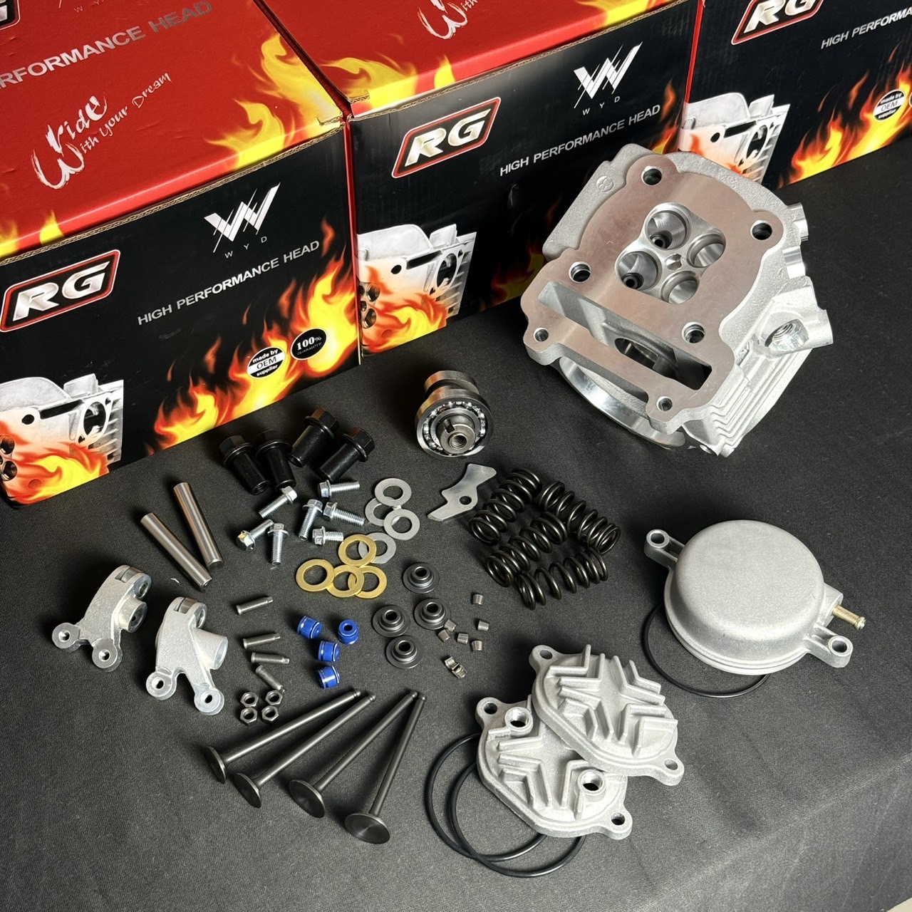 ฝาสูบRG Mio 4วาล์ว ขนาดวาล์ว19/22 21/24 24/27 ใส่ลูกขนาด58มม.ถึง78มม. ...