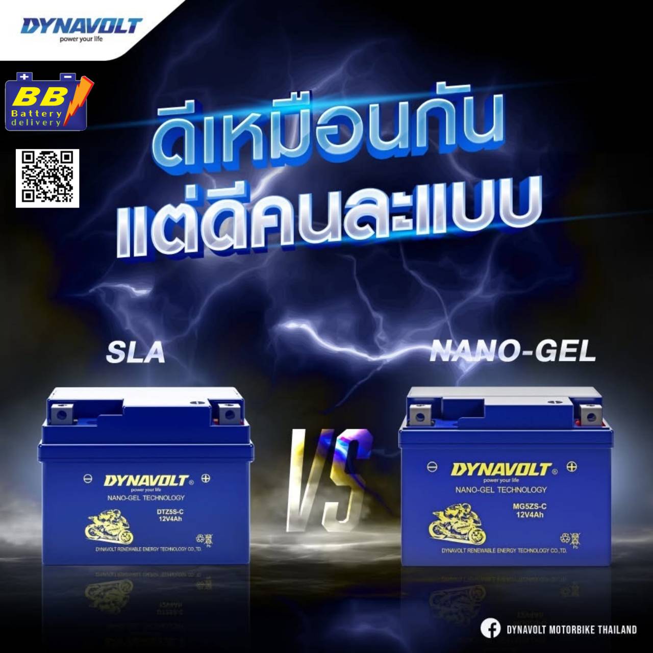 DYNAVOLT DTZ5S-C แบตเตอรี่แบบแห้งชนิด SLA ขนาด12V4AH(GTZ4V/YTZ5S ...