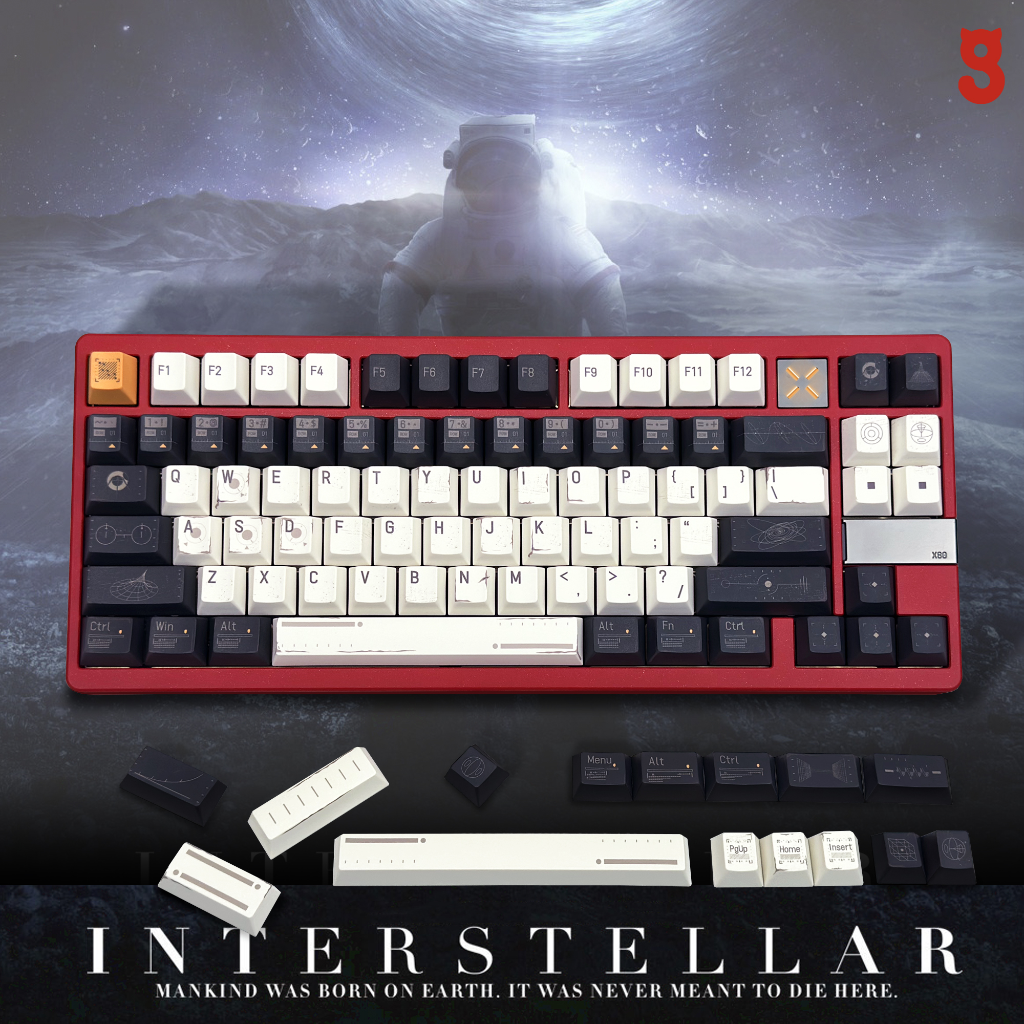 (พร้อมส่งจากไทย) คีย์แคป Interstellar keycap full set คีย์แคป ENG132 ...