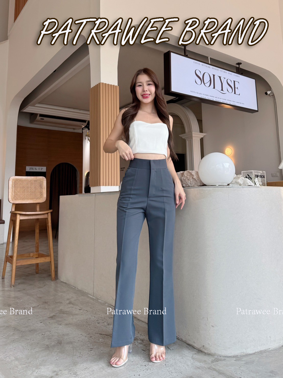 P43 กางเกงขาม้า กางเกงขาม้าน้อย หรือขาม้าเล็ก S-XL งานตะขอดีเทลซิปหน้า แต่งกระเป๋า 2 ข้าง ...