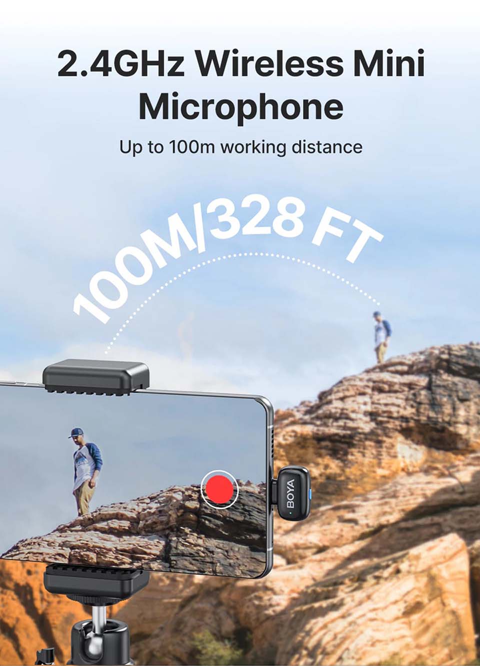 WIRELESS MICROPHONE (ไมโครโฟนไร้สาย) BOYA MINI 2 MIC + USB-C RECEIVER ...