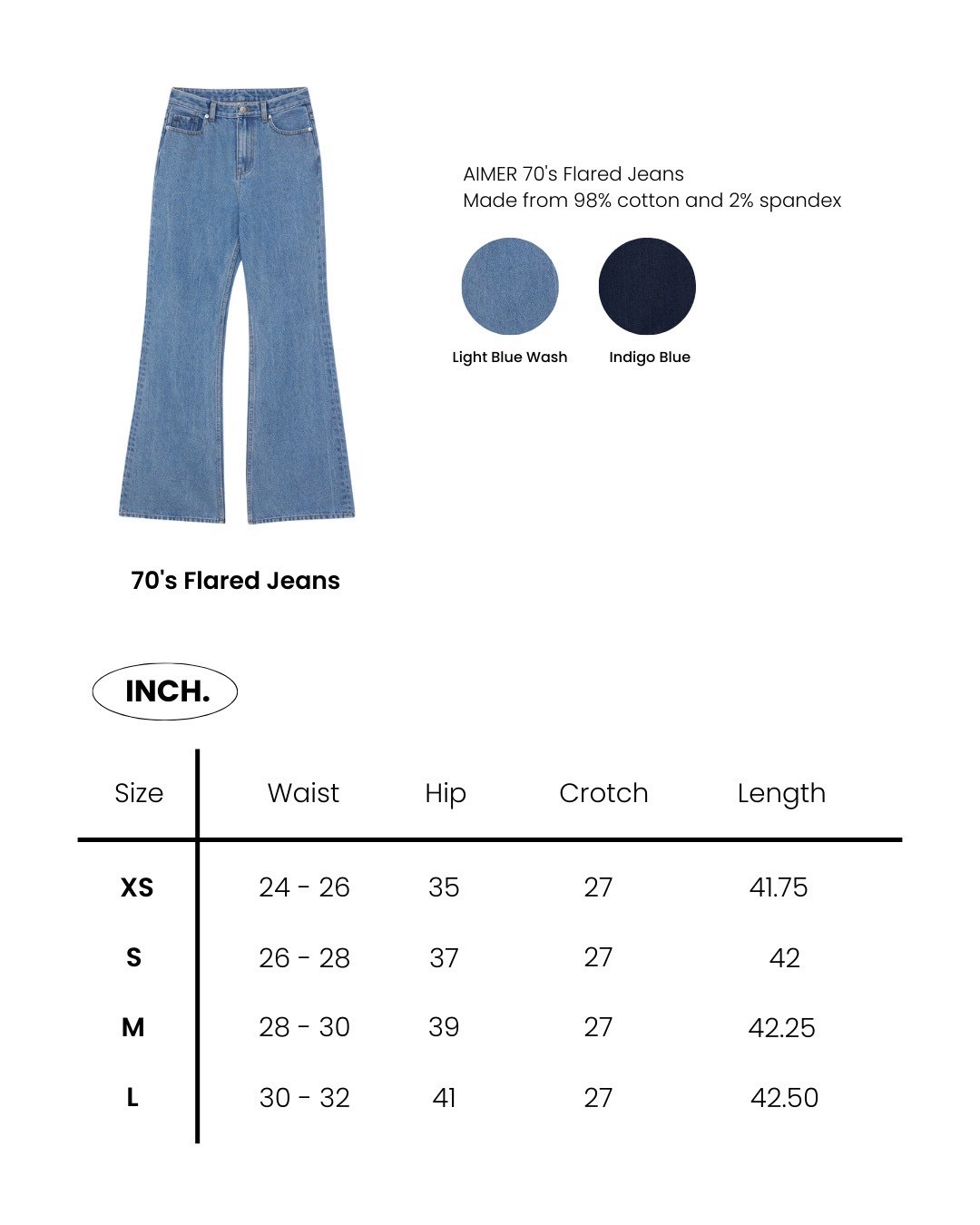 AIMER - 70s Flared Jeans กางเกงยีนส์ผู้หญิง | Shopee Thailand