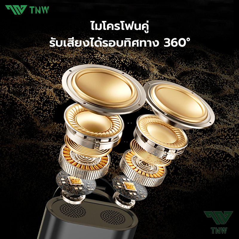 TNW A2/A3 2-In-1 ไมโครโฟนไร้สาย การตัดเสียงรบกวนอัจฉริยะ ไมค์คู่ ไมค์ ...