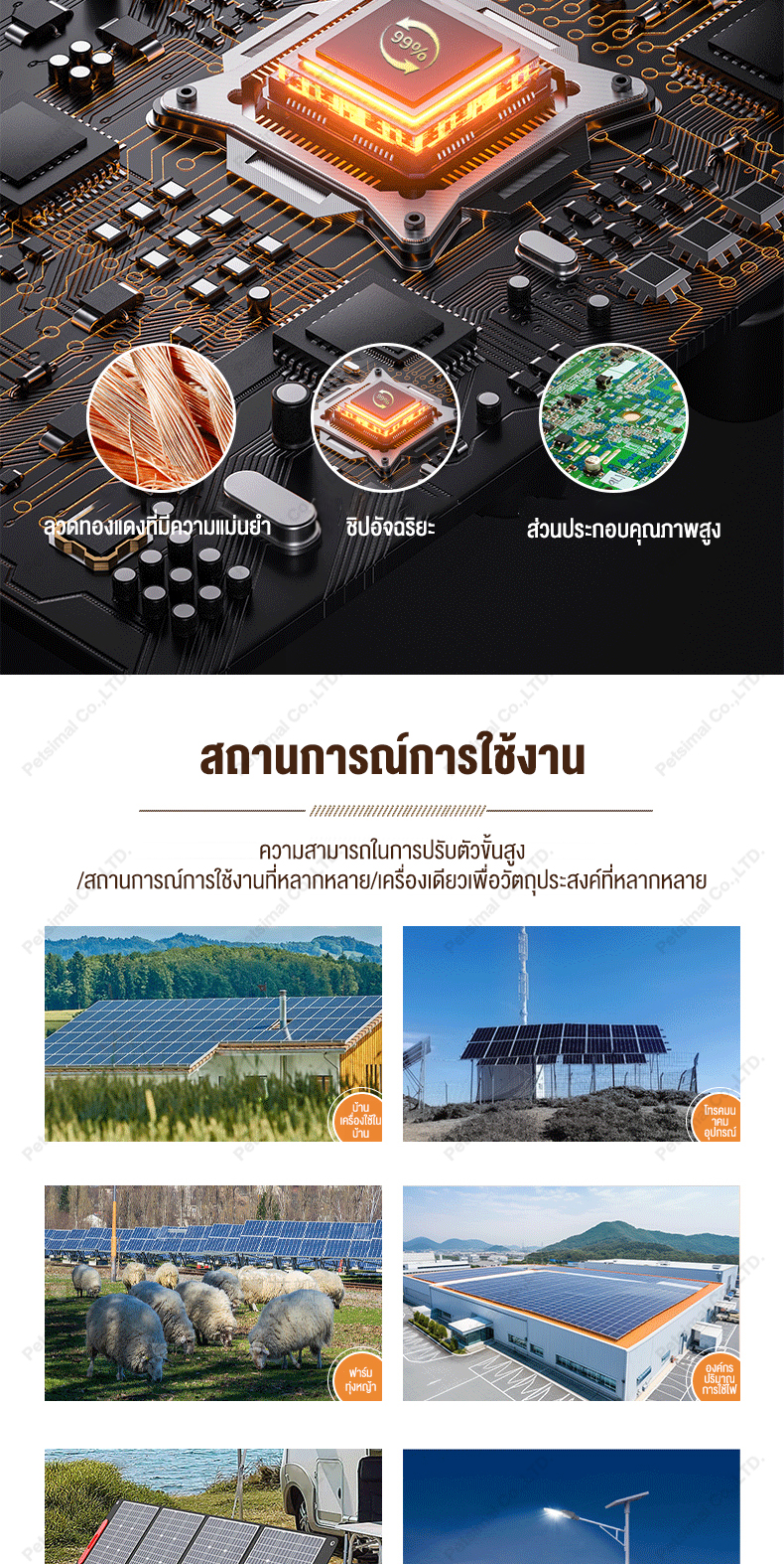 อินเวอร์เตอร์ ออนกริด 800W Grid Tie Solar Micro Inverter พร้อมการ ...