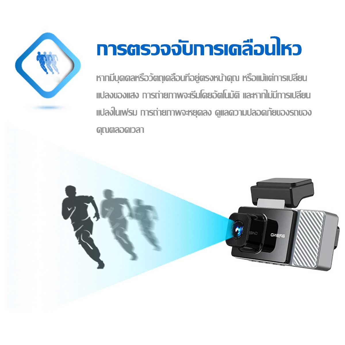 【รับประกัน 10 ปี】MIJIA กล้องติดรถยนต์（แถมเมม64G）FullHD+เชื่อมต่อWiFi ...