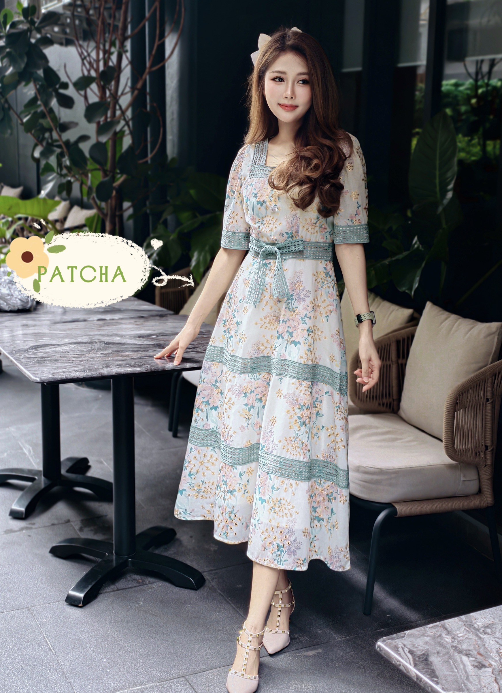 S-2XL Maxidress สไตล์วินเทจ เนื้อผ้าฉลุปักลูกไม้ทั้งตัว หรูหราอลังการ ชุดออกงาน ชุดไปทะเล ชุดไป ...