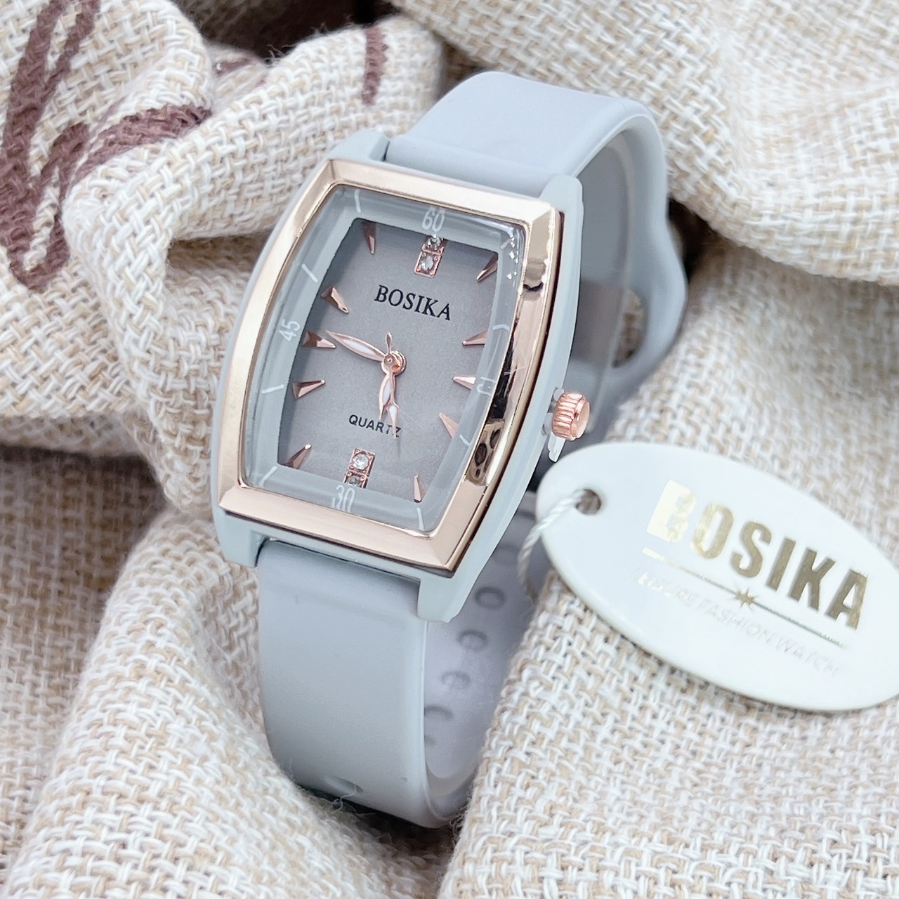 นาฬืกาข้อมือ BOSIKA สายซิลิโคลน ทรงสวยมาก | Shopee Thailand